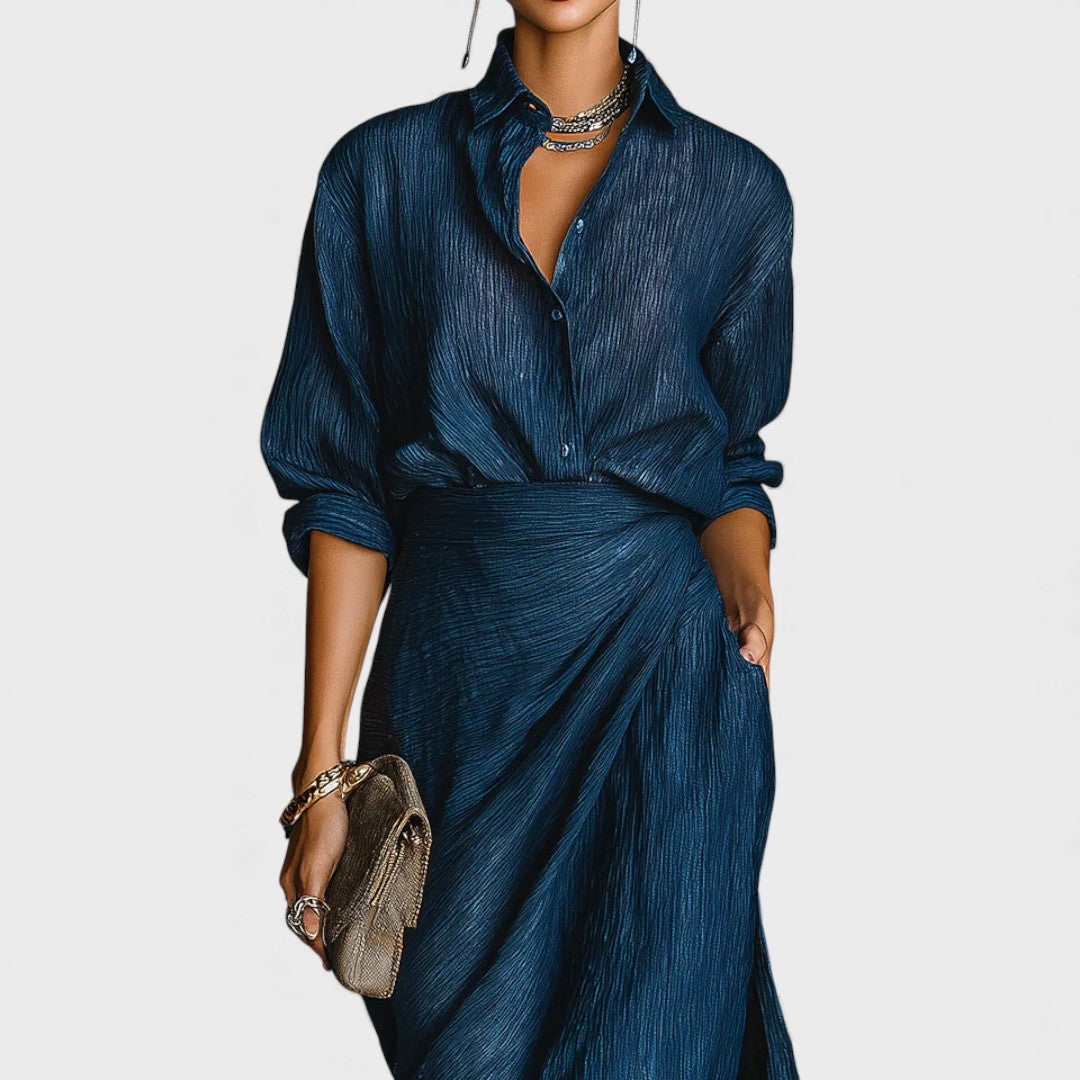 Nayla - Elegant Pleated Dress – Emma & Grace Memphis