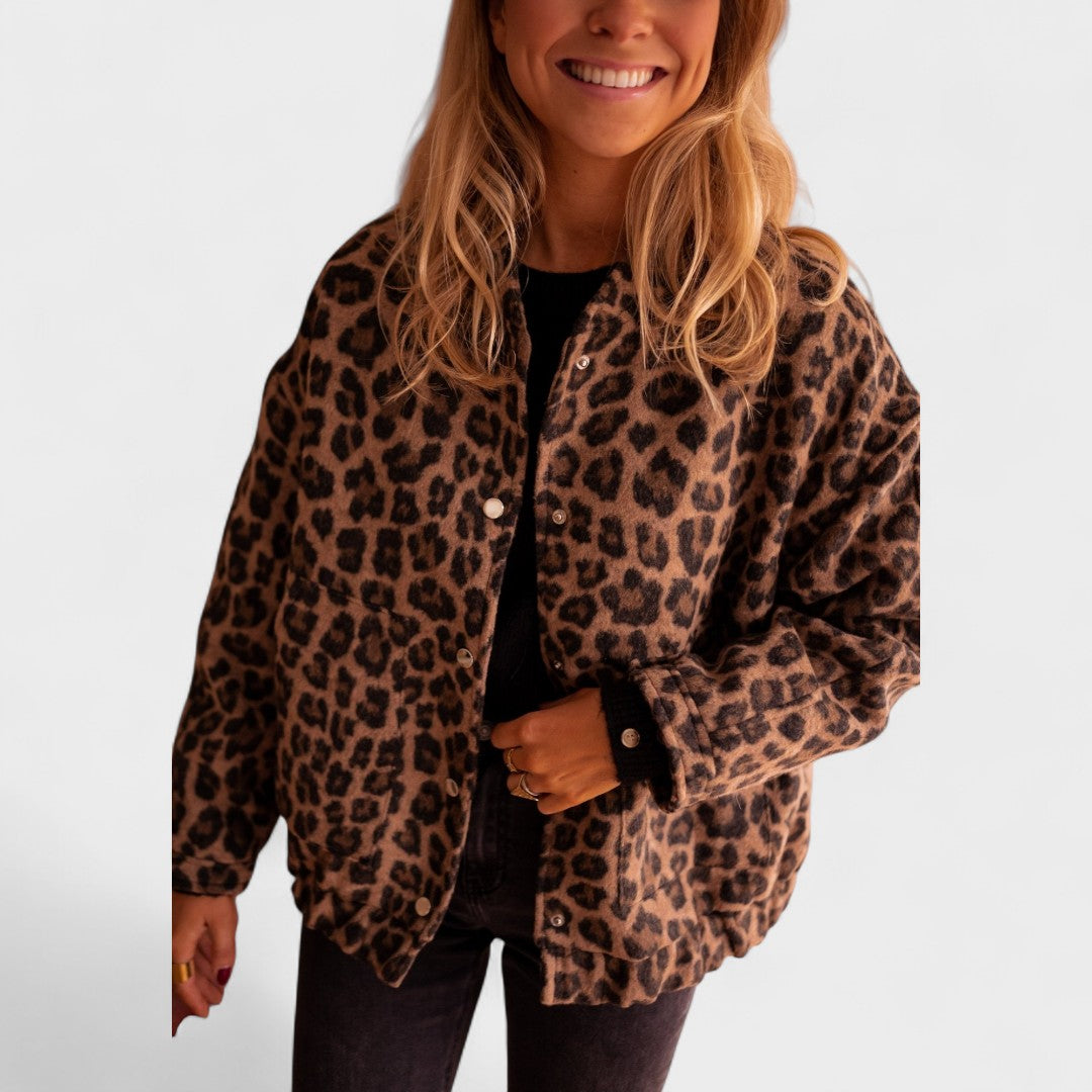 Rosa - Modern jacket with leopard pattern – Emma & Grace Memphis